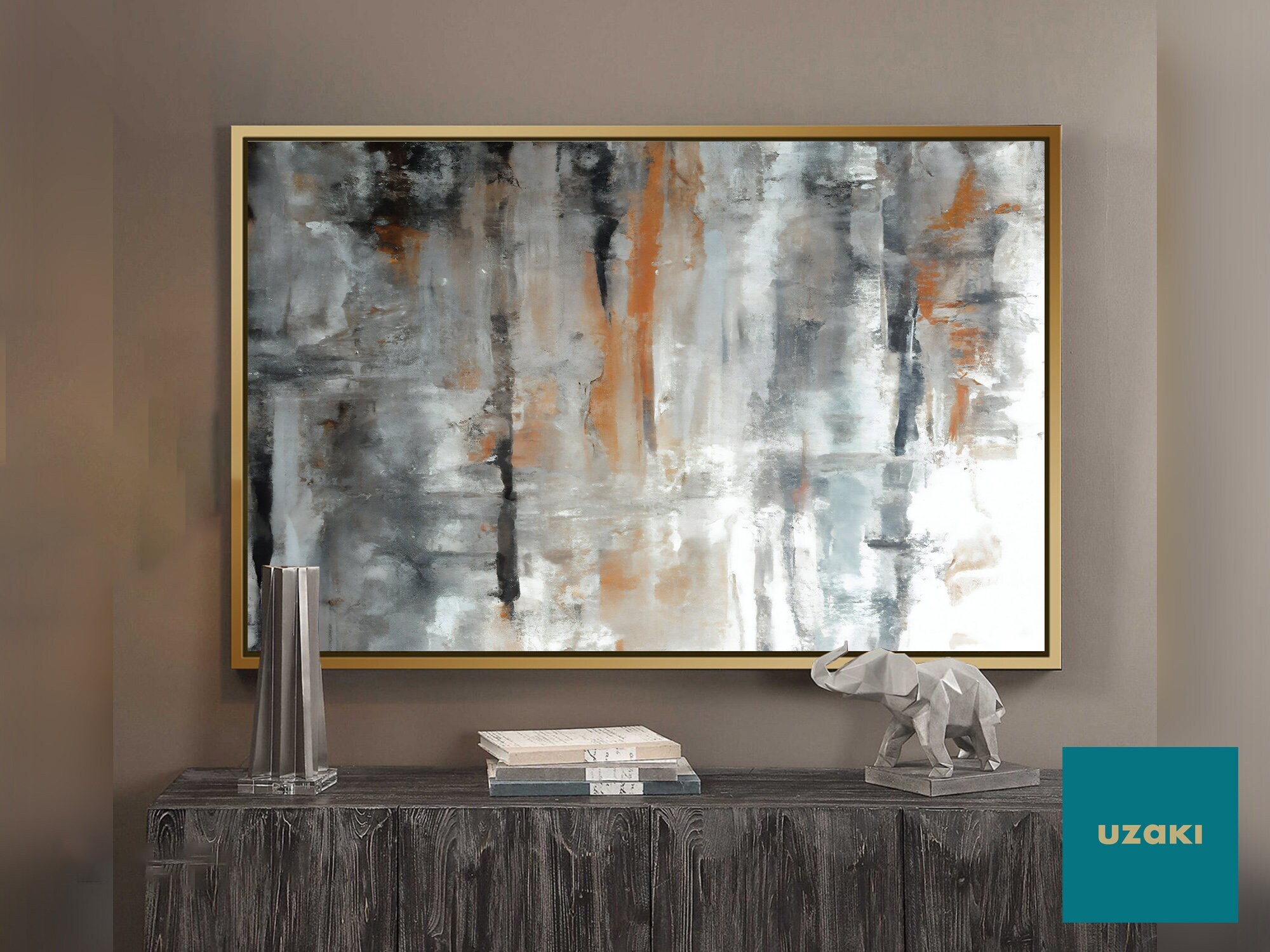 Faded Artwork, Abstract Modern Printable Wall, Luxury Livingroom ...