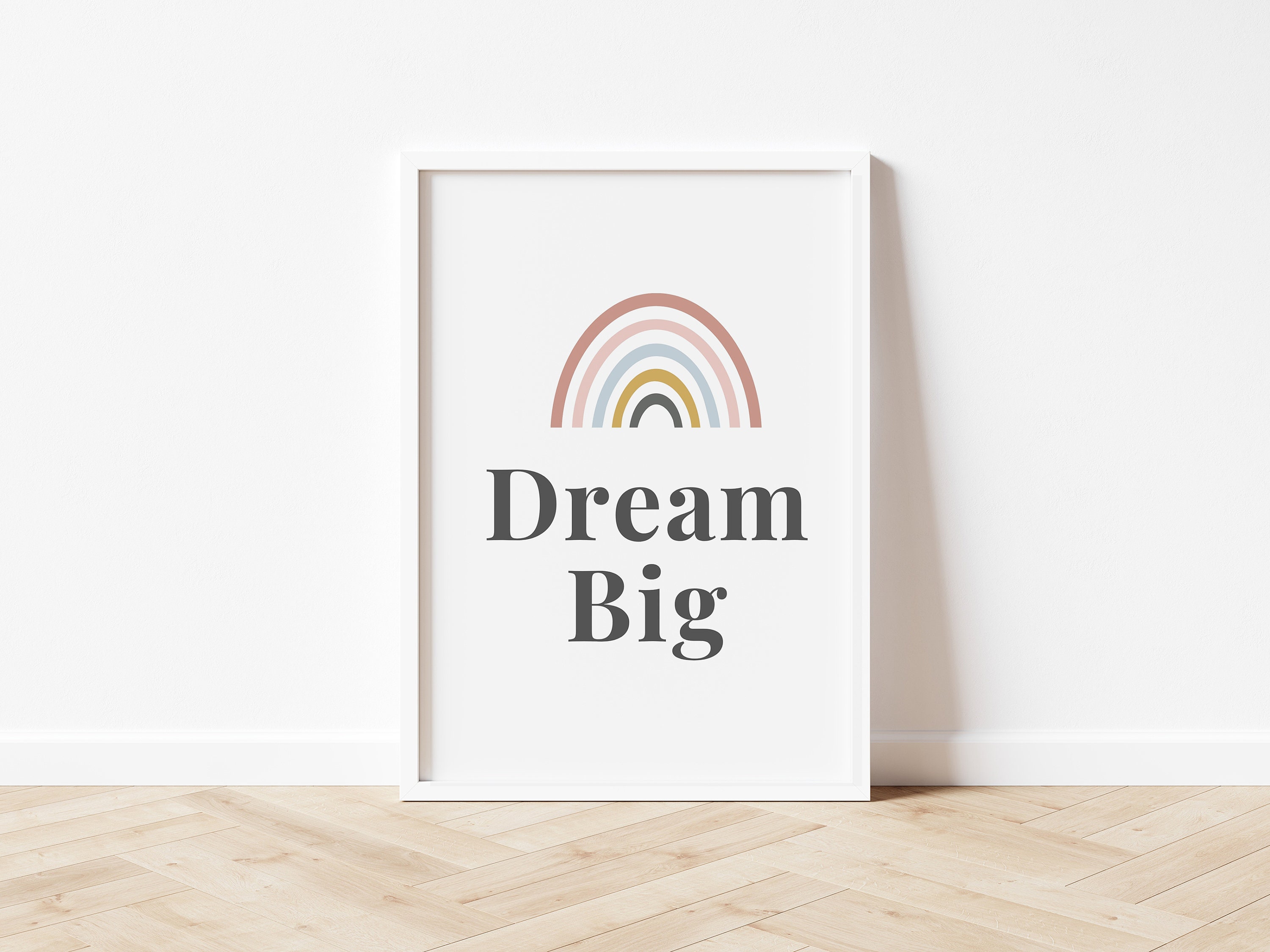Rainbow, Dream Big, Nursery Wall Art, Kids Room Wall Art, Wall Art ...