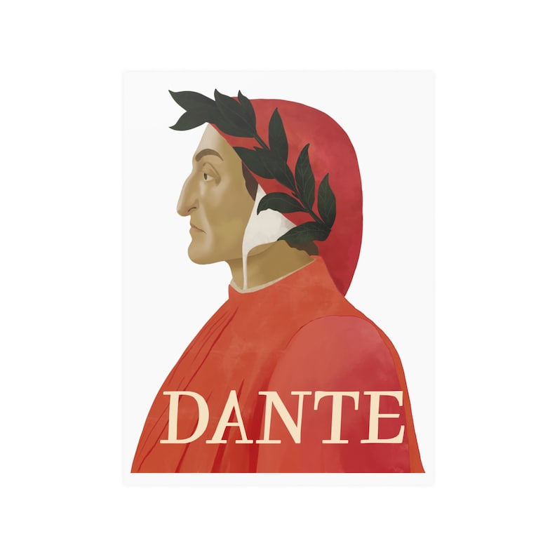 Dante Alighieri Poster, Dante's Inferno, the Divine Comedy, Satin ...