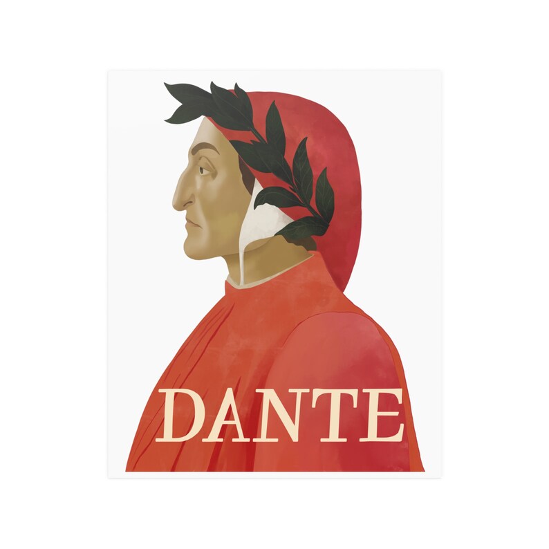 Dante Alighieri Poster, Dante's Inferno, the Divine Comedy, Satin ...