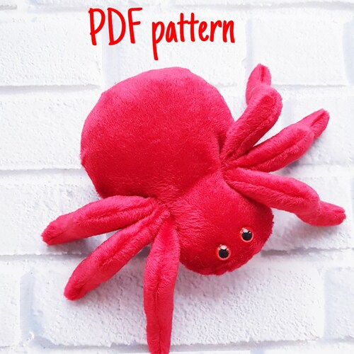 Cute Plush Spider Pattern Pdf Soft Spidet Toy Sewing Pattern - Etsy