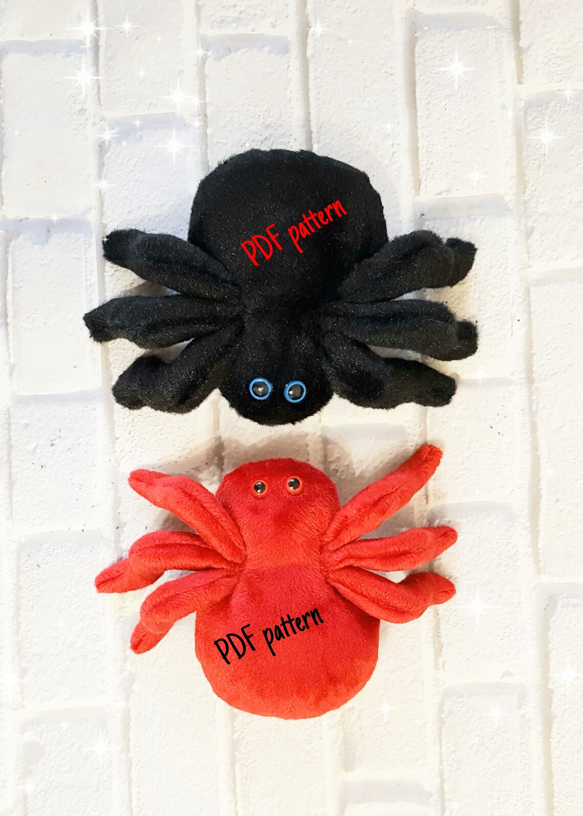 Halloween Plush Spider Pattern PDF Tutorial Stuffed Animals - Etsy