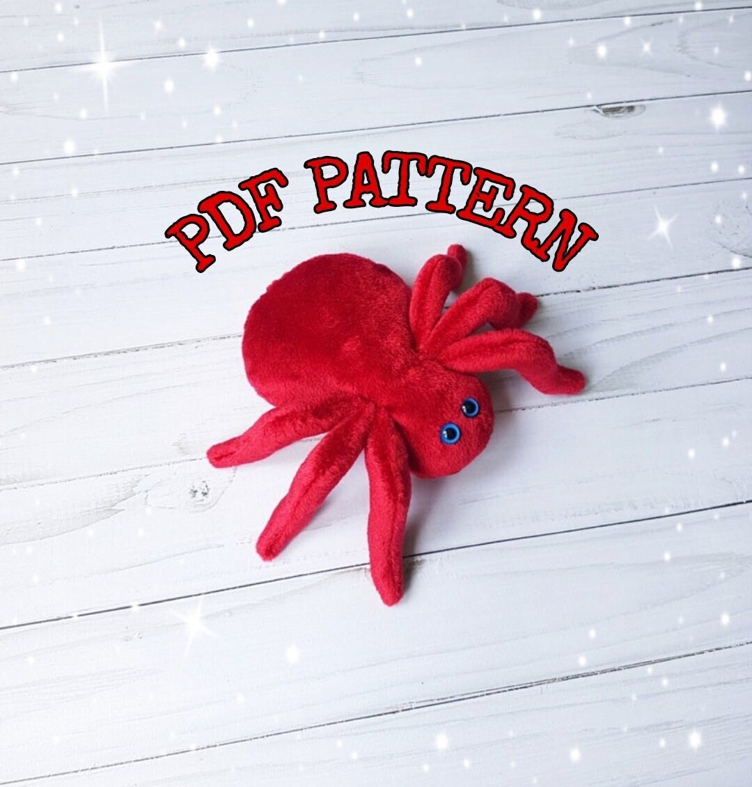 Cute Plush Spider Pattern Pdf Soft Spidet Toy Sewing Pattern - Etsy