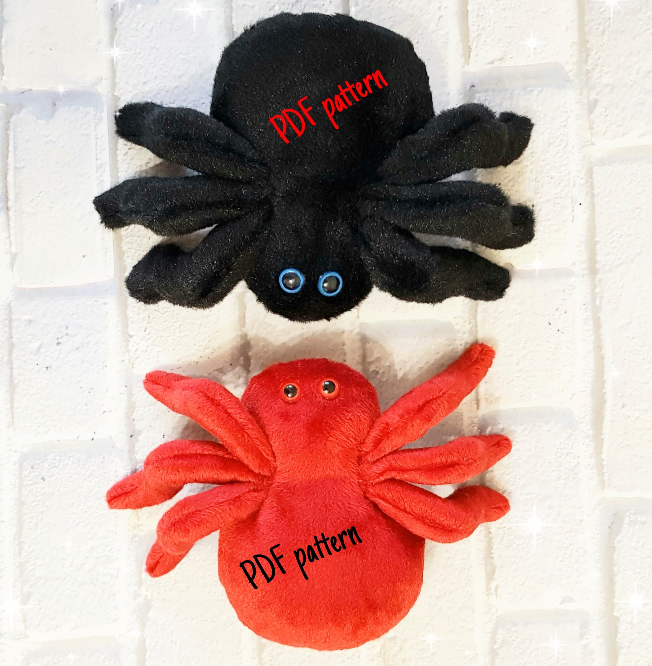 Halloween Plush Spider Pattern PDF Tutorial Stuffed Animals - Etsy
