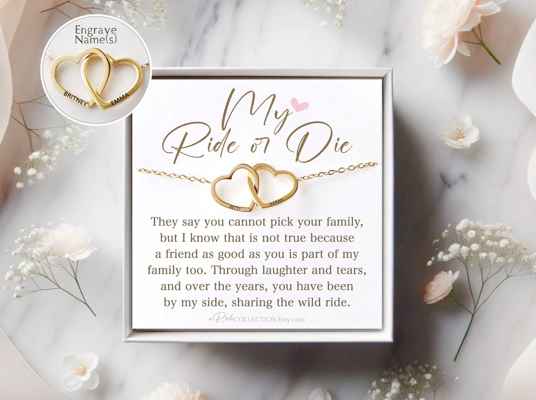 Ride or Die Necklace Gift to My Ride or Die Best Friend Gift for Female ...