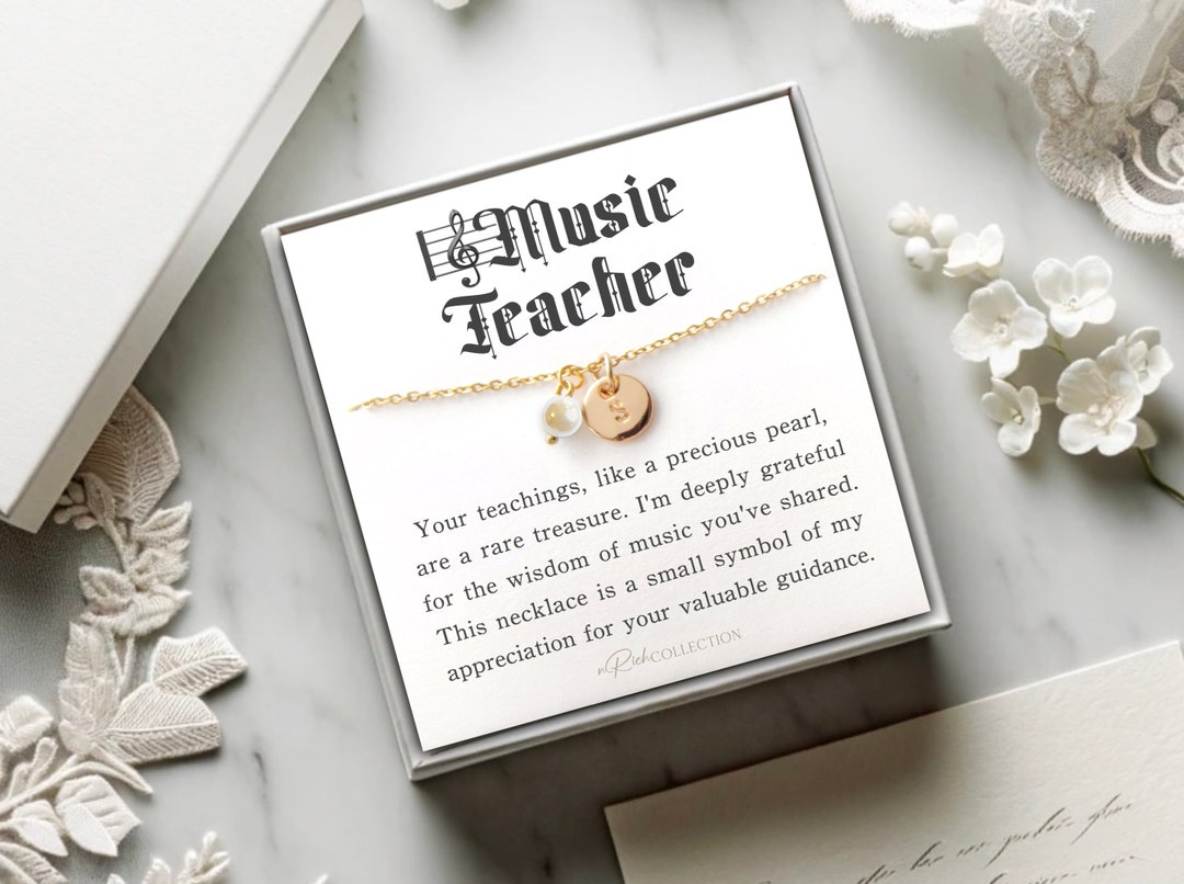Music Teacher Gift, Music Gift, Music Note Necklace, Marching Band ...