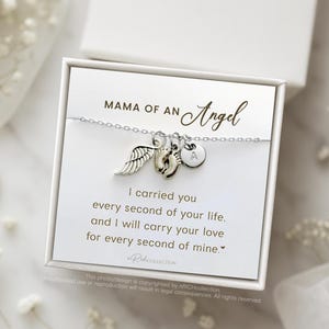 Mama of an Angel Necklace Gift for Miscarriage Mom Infant Loss Still ...