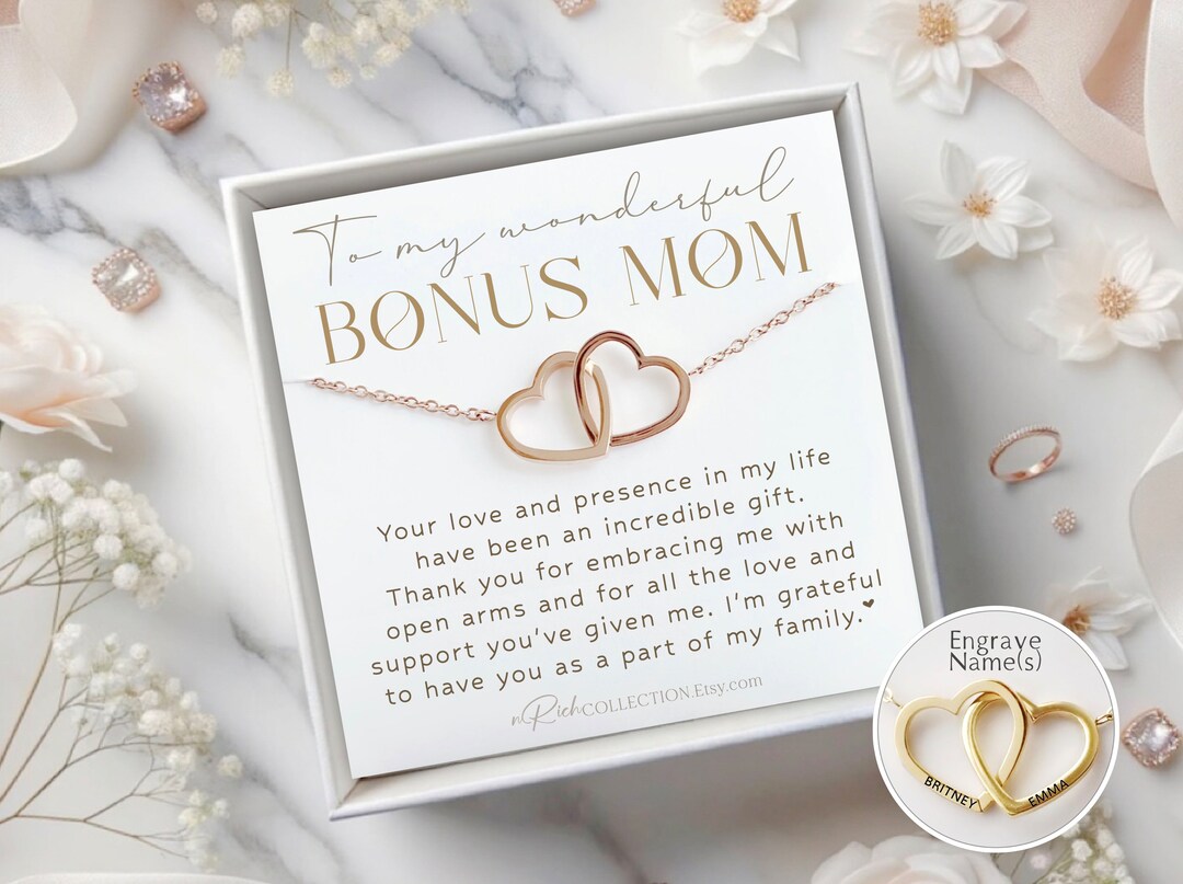 Bonus Mom Necklace Step Mom Gift for Bonus Mom Christmas Gift Mothers ...