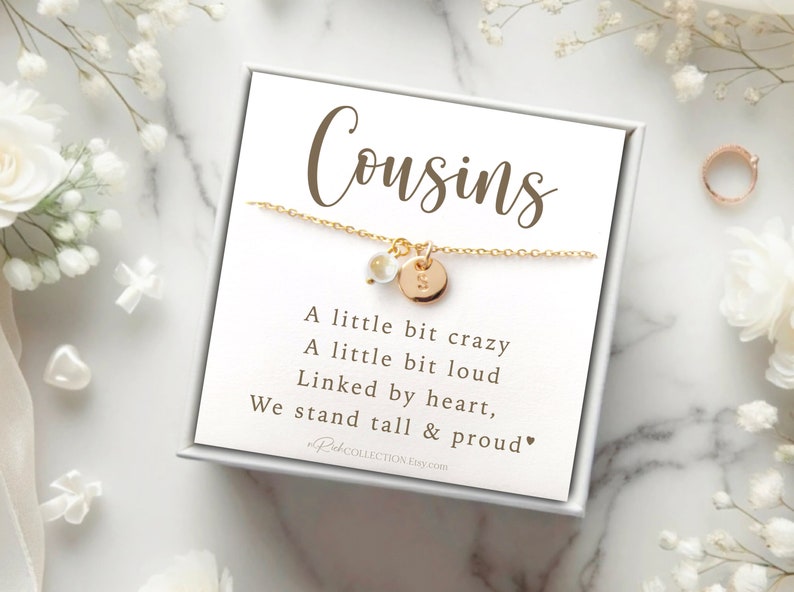 Cousin Necklace Gift Pearl Necklace Custom Name Necklace Funny Cousin ...