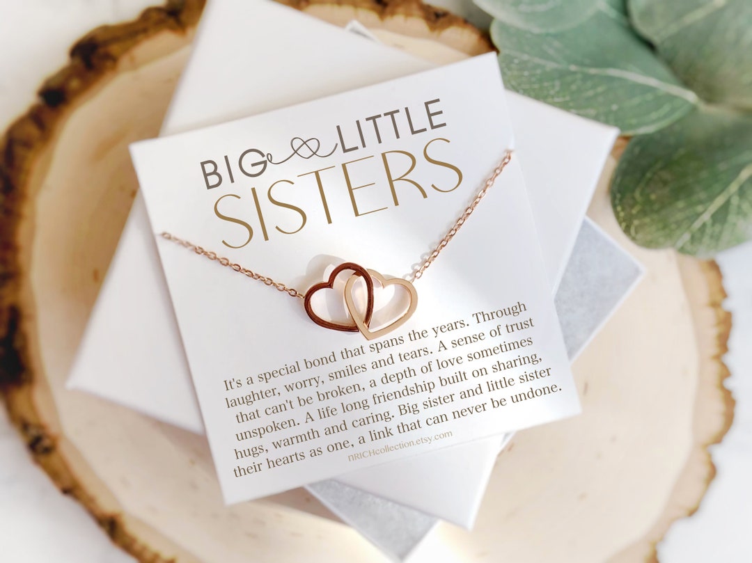 Big Sister Little Sister Necklace Gift for Siblings Personalized Sister ...