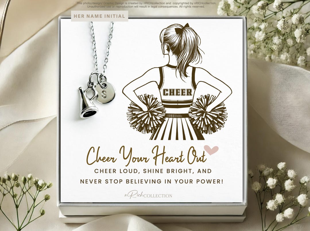 Personalized Megaphone Cheerleading Necklace Cheer Team Gifts for Girls ...