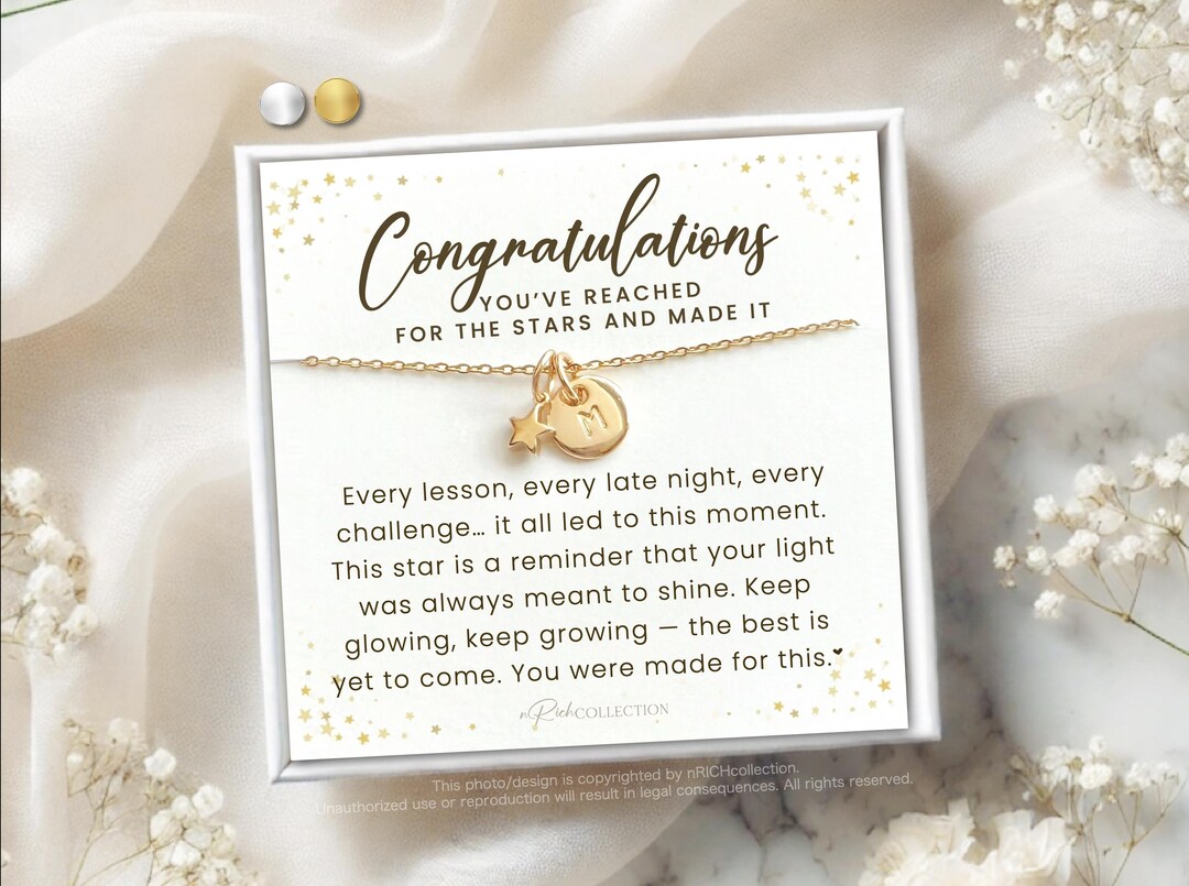 Graduation Necklace, Graduation Gift, Graduation Jewelry, Class of 2025 ...