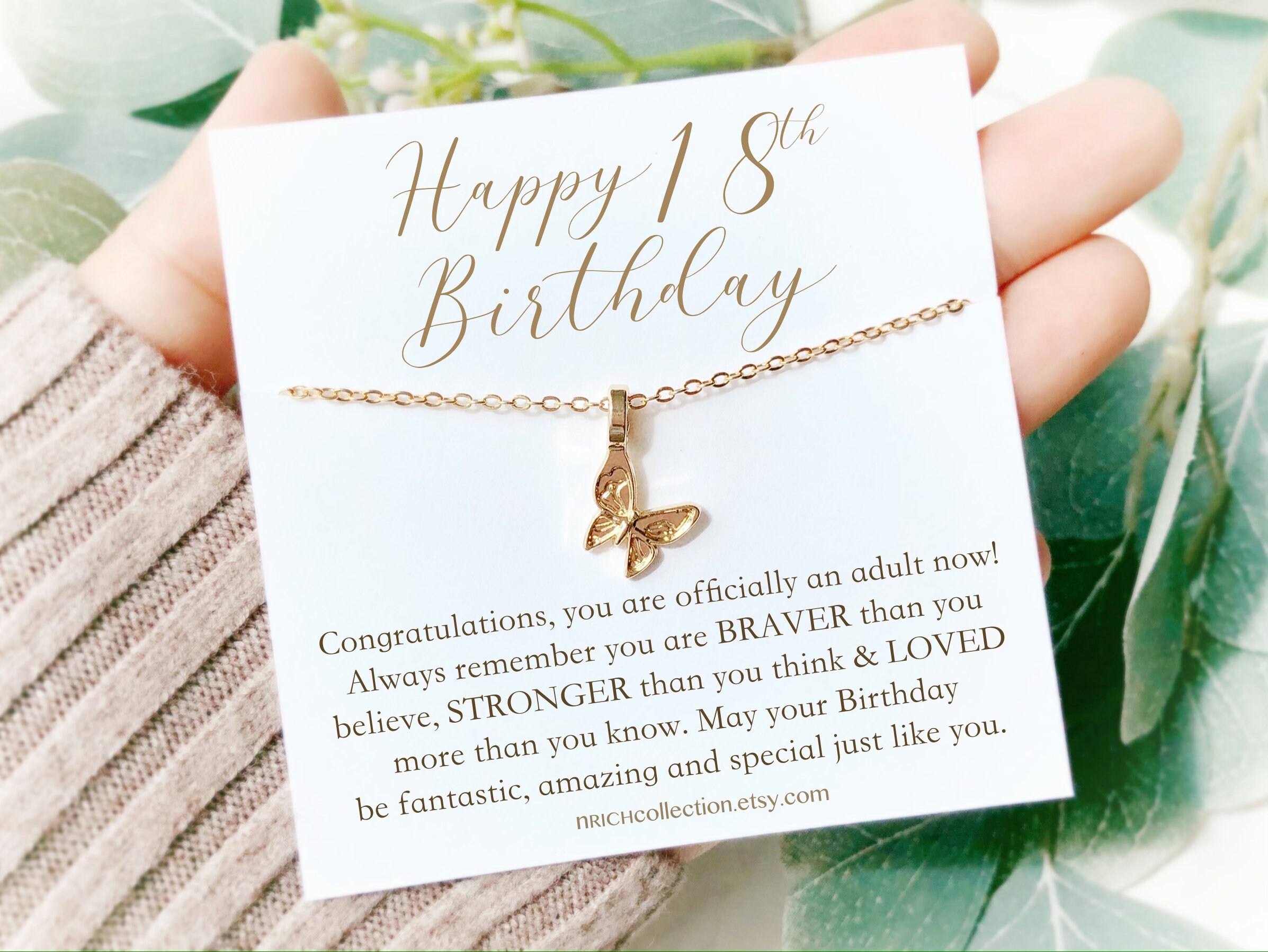 18th Birthday Gift for Girl 18 year old Gift Pearl Butterfly | Etsy