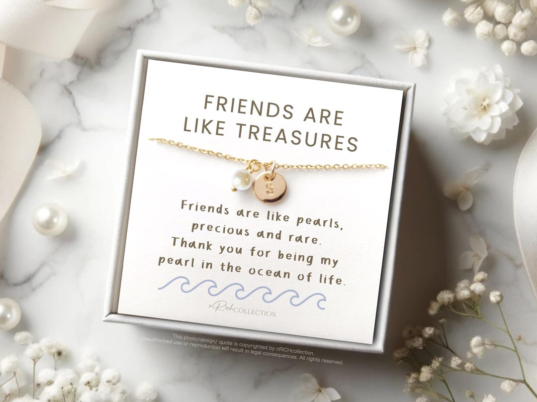 Best Friend Necklace Personalized Name Initial Necklace for Best Friend ...