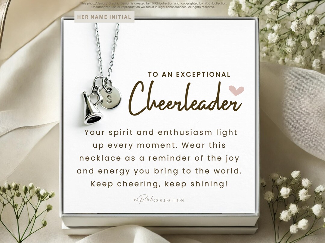 Personalized Cheerleading Gifts, Megaphone Necklace, Cheer Gifts ...
