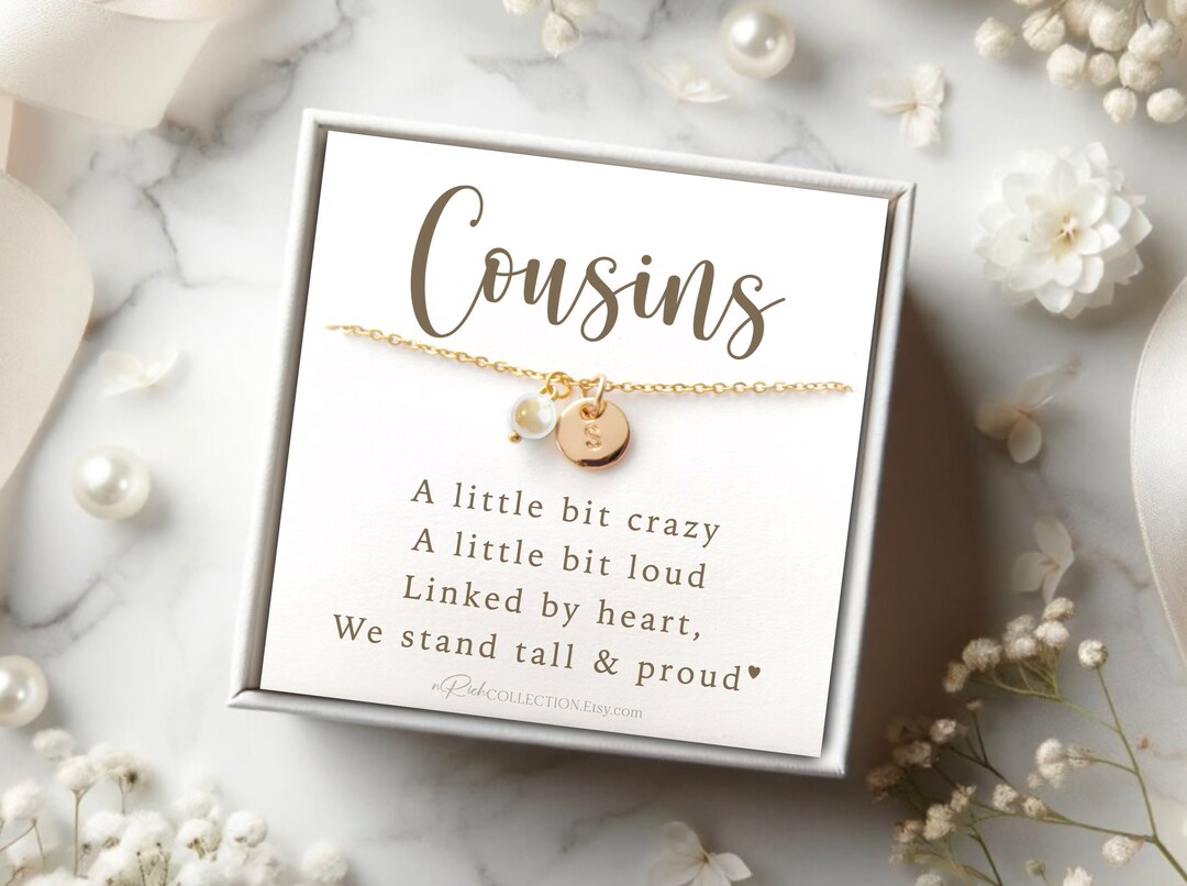 Cousin Necklace Gift Pearl Necklace Custom Name Necklace Funny Cousin ...