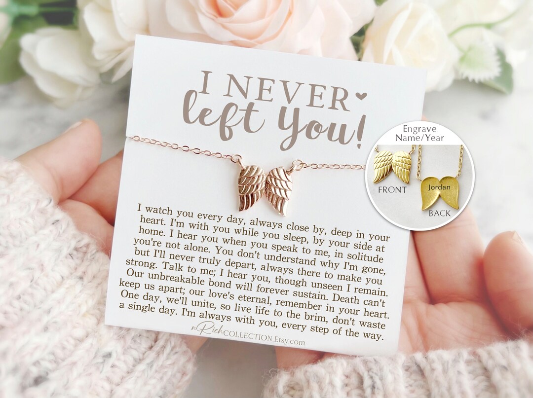Angel Wings Necklace Gift From Heaven Memorial Gift From Angel Passed ...