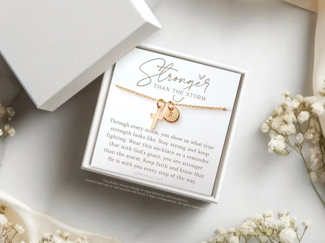 Cancer Warrior Gift - Stronger Than Storm Necklace | Chemo Fighter and ...