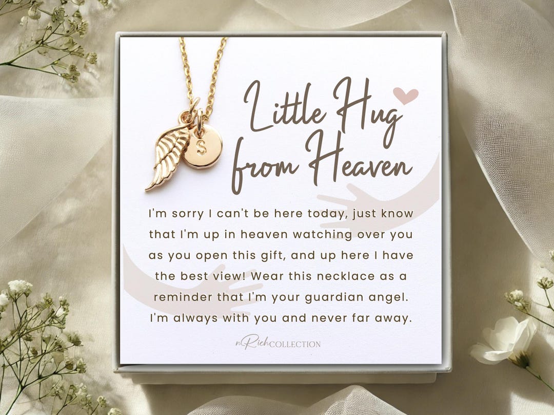 Hug From Heaven Gift From Angel Wings Necklace Gift From Heaven ...