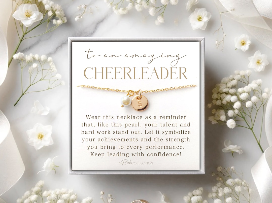 Personalized Cheerleader Gifts Custom Name Necklaces Pearl Necklace ...