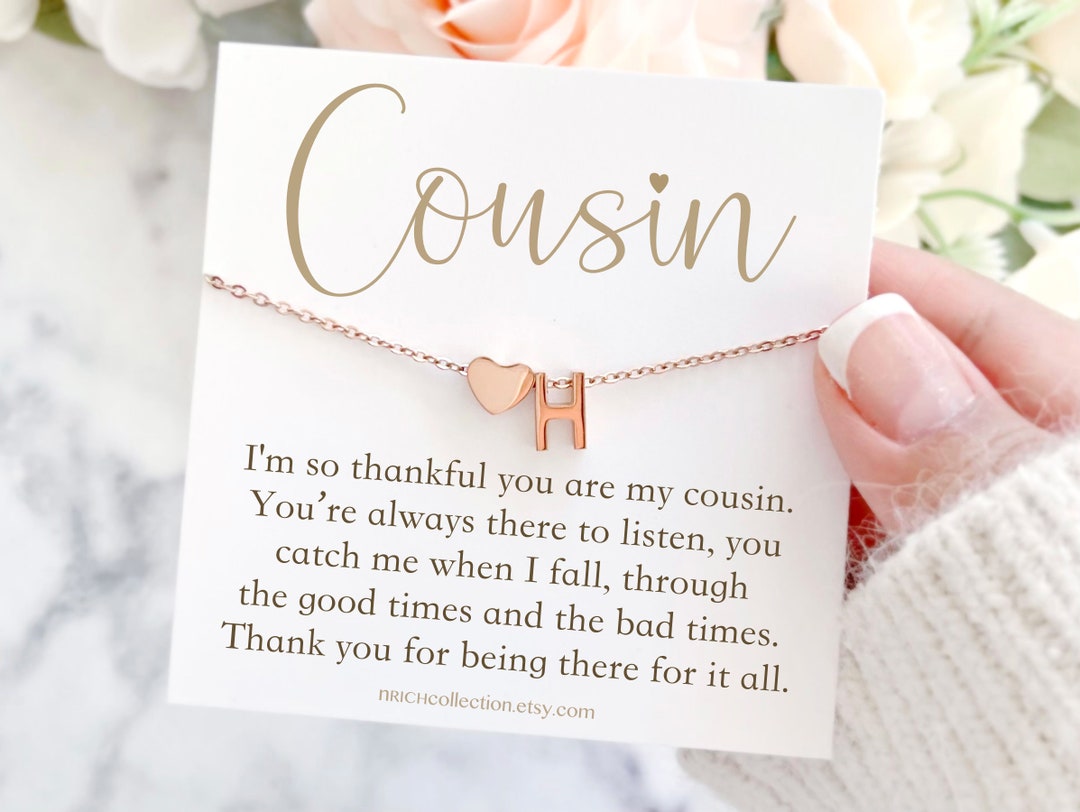 Cousin Gift Personalized Necklace Gift for Cousin Birthday Gift ...