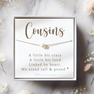 Cousin Necklace Gift Pearl Necklace Custom Name Necklace Funny Cousin ...