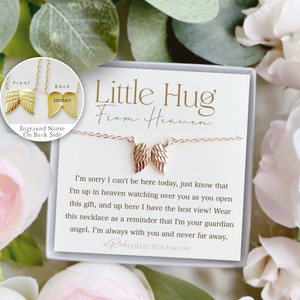Hug From Heaven Gift From Angel Wings Necklace Gift From Heaven ...