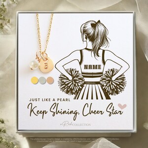 Personalized Cheerleader Gifts Custom Name Necklaces Pearl Necklace ...