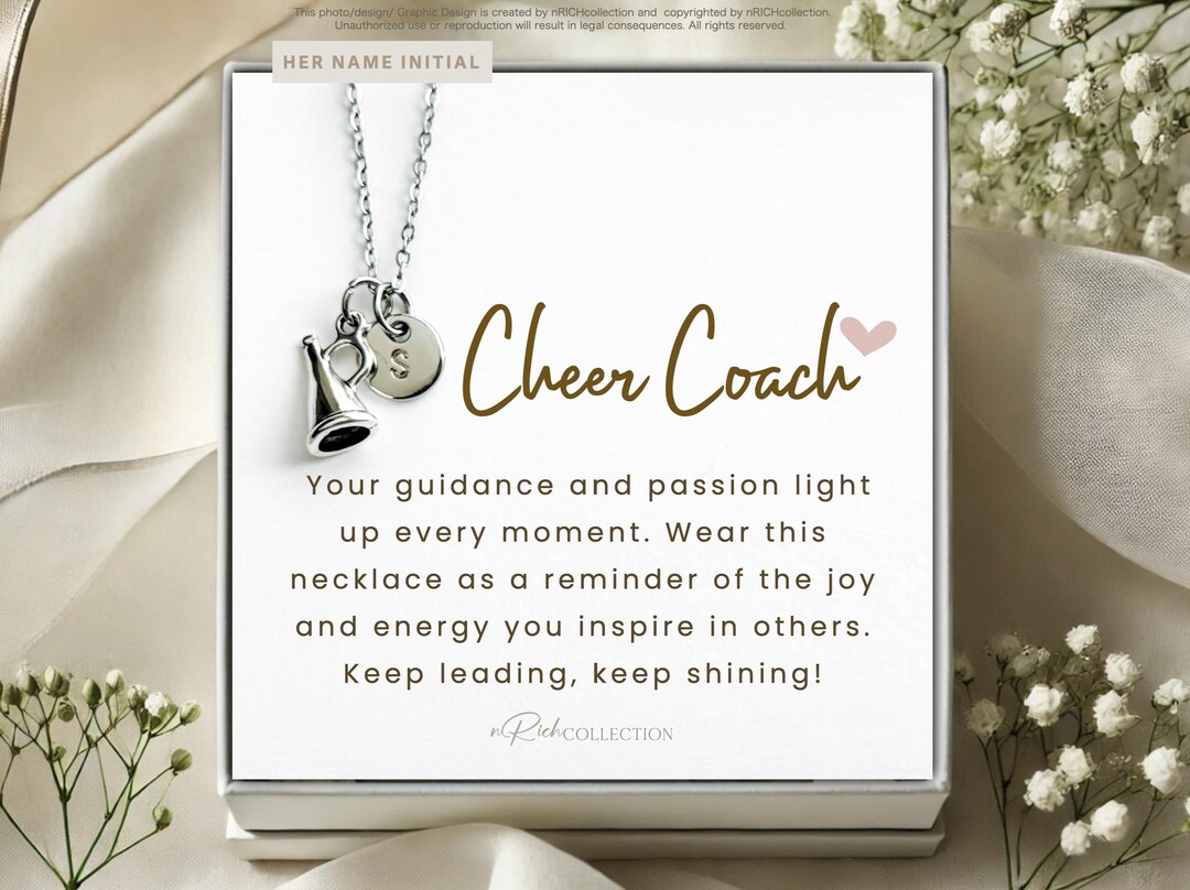Cheer Coach Appreciation Gift for Her Necklace Gift Jewelry Gift Gift ...