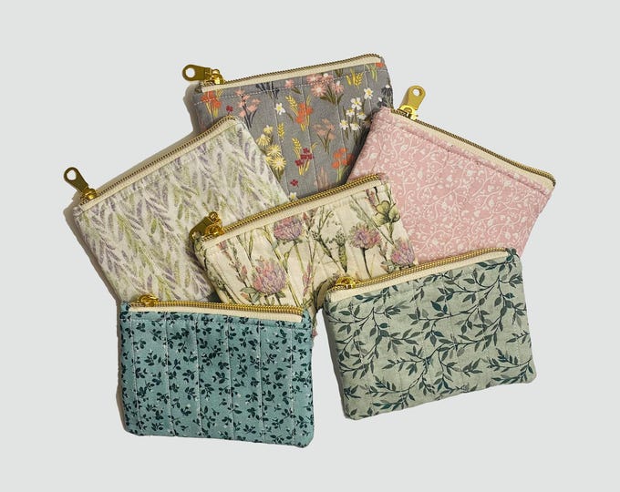 Quilted Small Zipper Pouch - Etsy