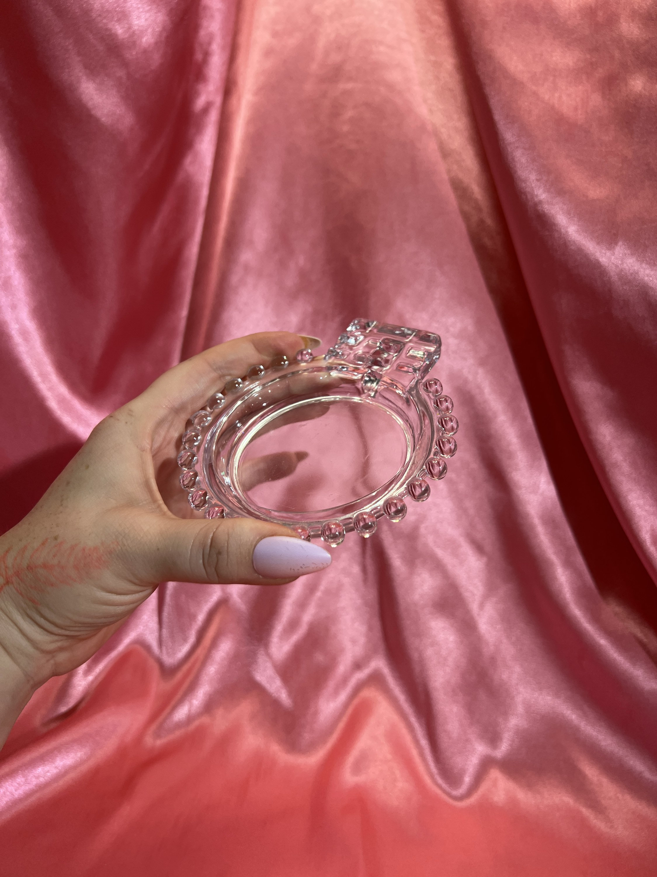 Variety of Vintage Boopie Glass Ashtrays, Frosted Candlewick Imperial ...