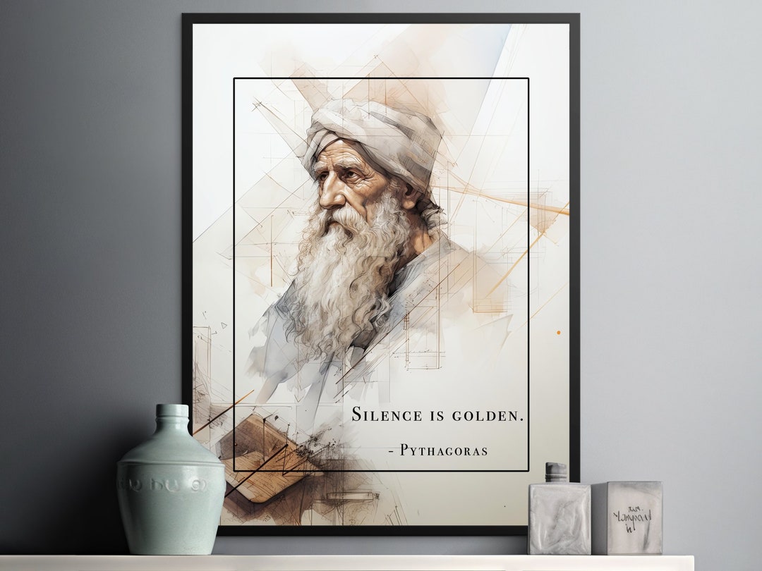 Pythagoras Art Piece, Power of Silence - Ancient Reflections on ...