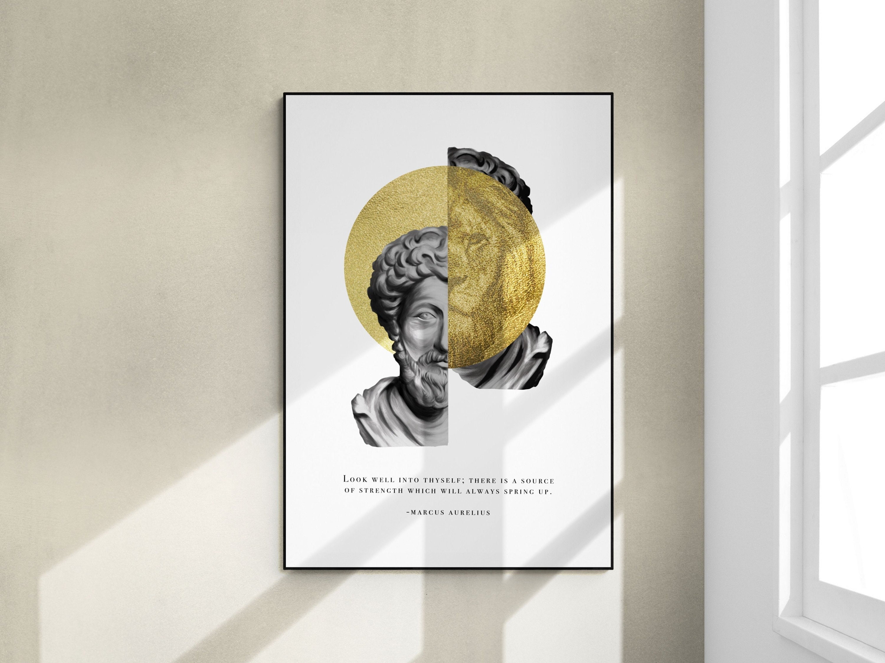 Marcus Aurelius Quote Art Print, Philosophy Gift for Stoic ...