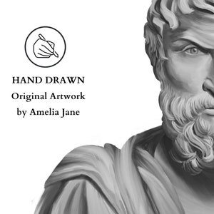 Set of 3 Stoic Artwork Canvases: Marcus Aurelius, Epictetus, Seneca ...