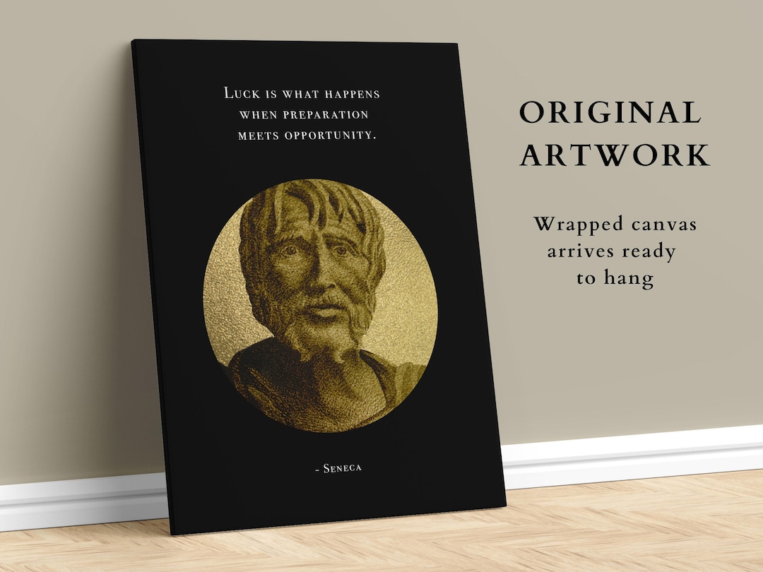 Seneca Artwork Wrapped Canvas, Roman Stoic Philosoph, Seneca Quote ...