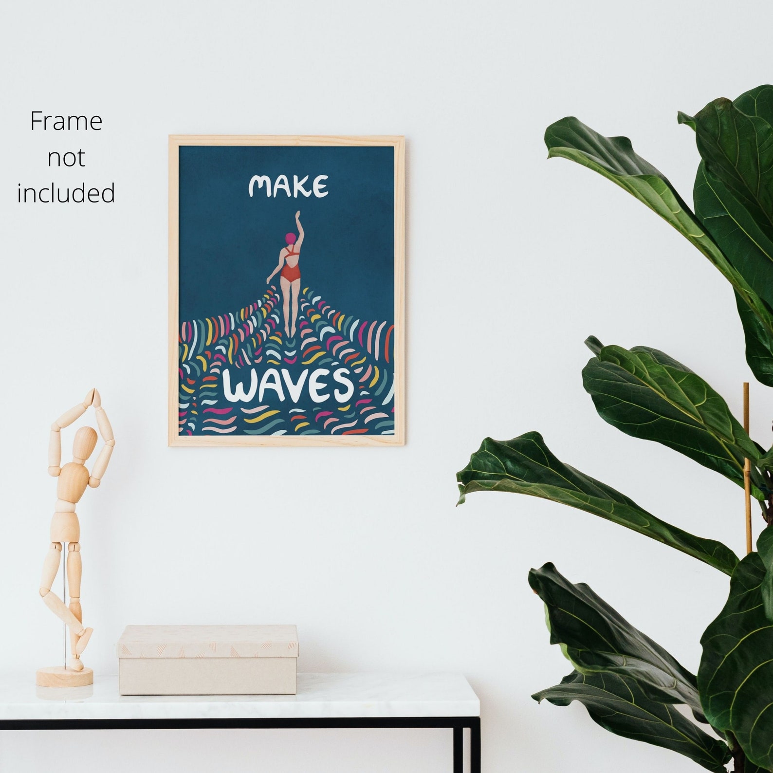 Make Waves Swimmer - Swimming Poster - Swimmer Illustration Sports ...