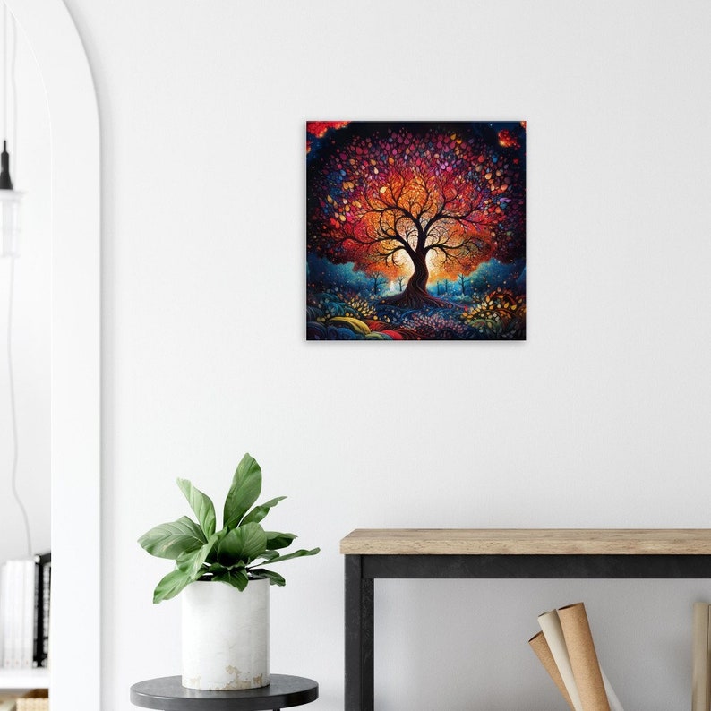 Vivid Tree of Life Wrapped Canvas Art - Nature-inspired Wall Decor ...