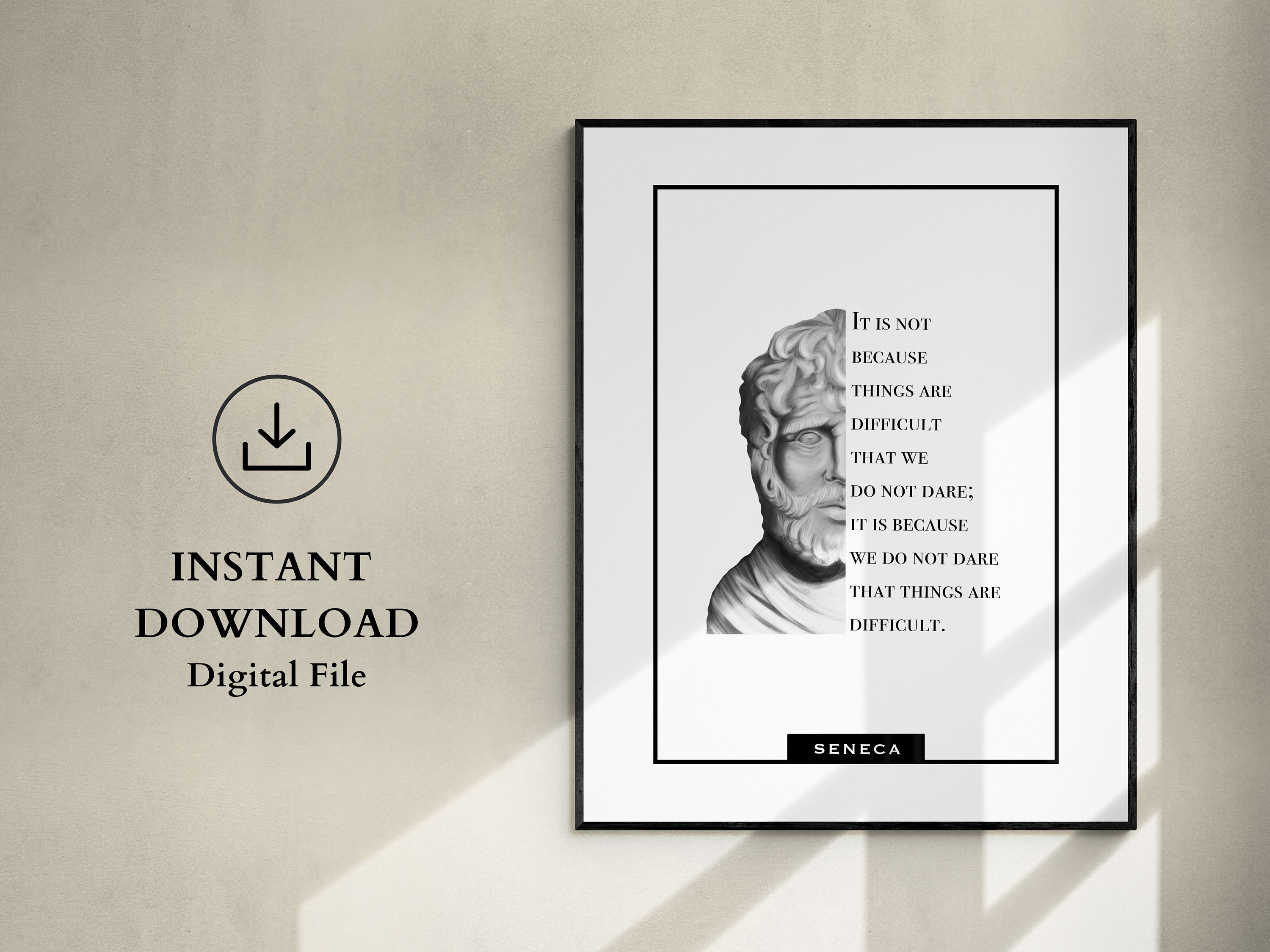 Seneca Philosophy Quote Stoicism Poster Stoic Gift Stoicism - Etsy