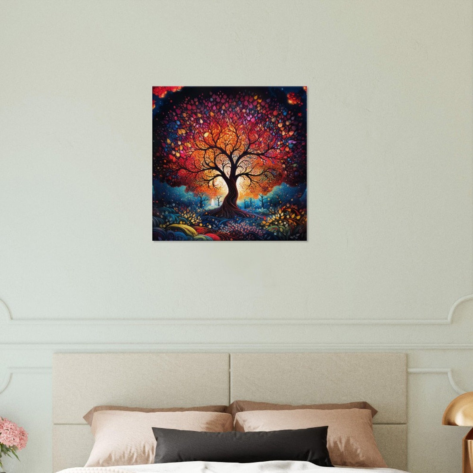 Vivid Tree of Life Wrapped Canvas Art - Nature-inspired Wall Decor ...