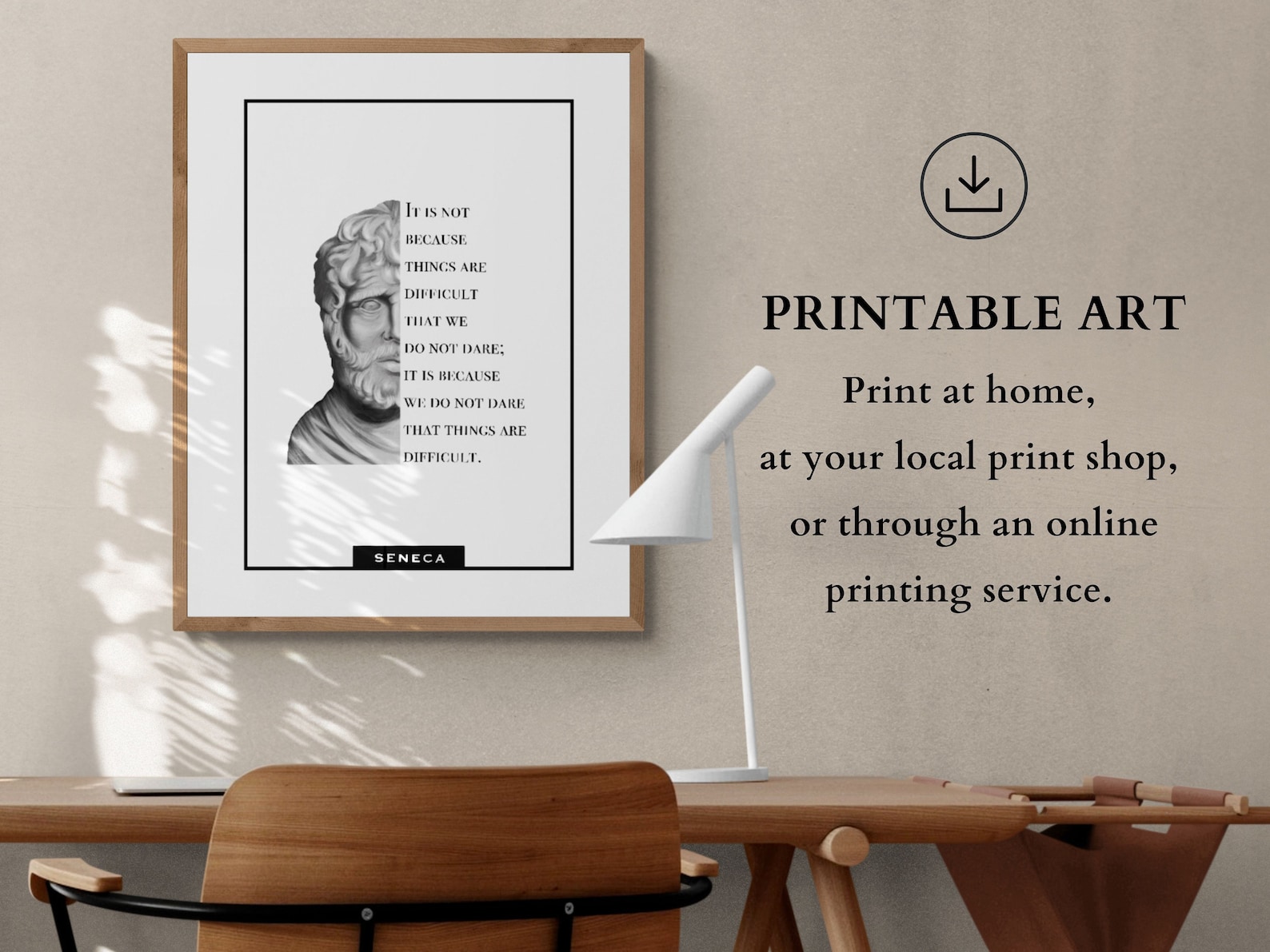 Marcus Aurelius Quote Poster, Stoicism Print, Philosophy Gift, Stoic ...