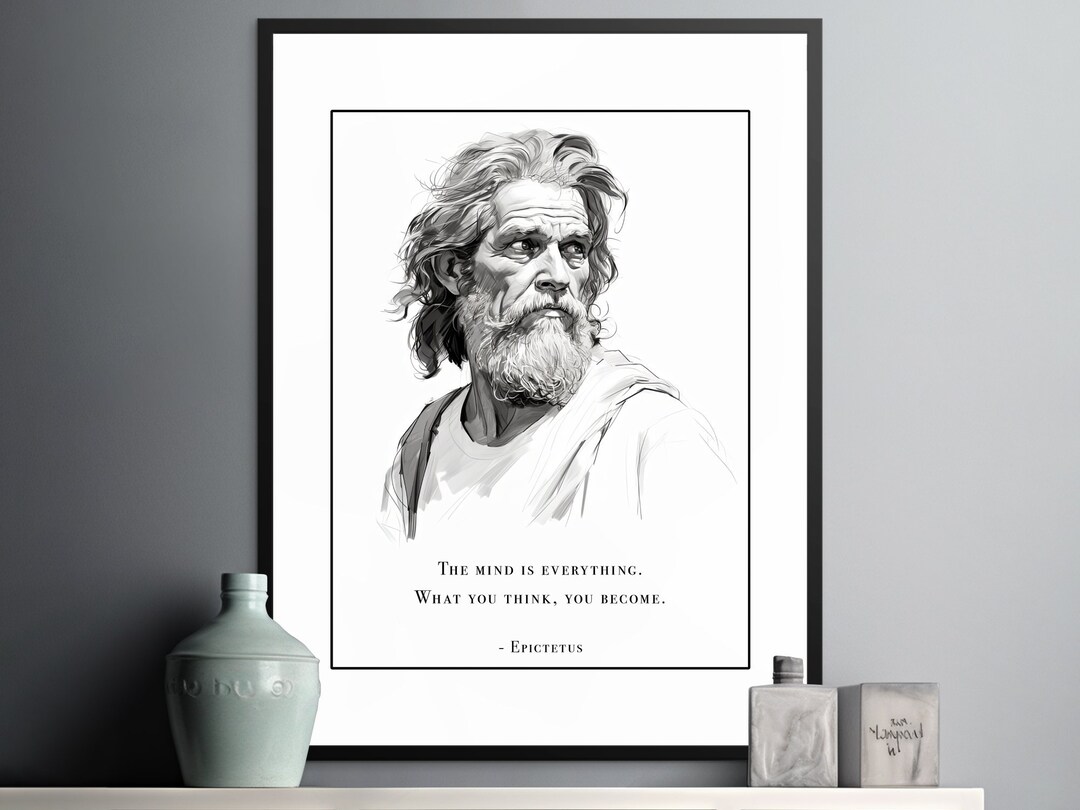 Epictetus Art Piece, Power of Mind and Thought - Stoic Teachings on ...