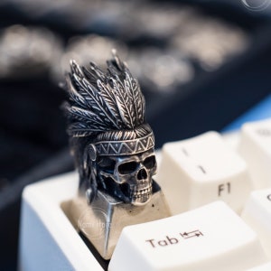 Minidiary| Custom Handmade Skull Keycap Premium Solid Sterling Silver ...