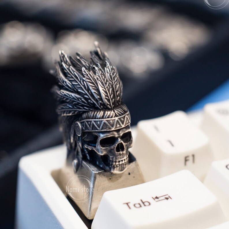 Minidiary Custom Handmade Skull Keycap Premium Solid Sterling - Etsy