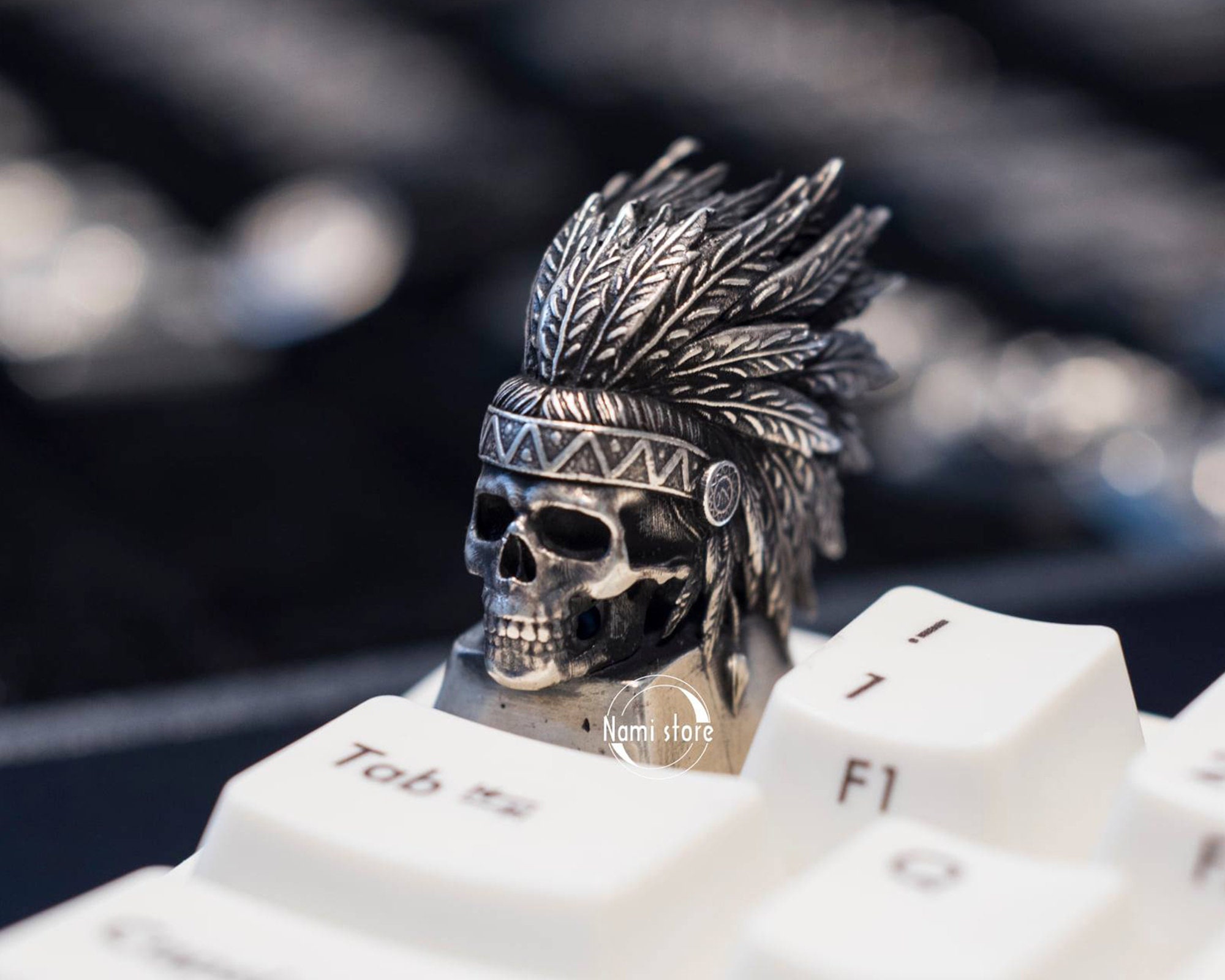 Minidiary Custom Handmade Skull Keycap Premium Solid Sterling | Etsy