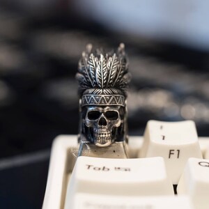 Minidiary| Custom Handmade Skull Keycap Premium Solid Sterling Silver ...