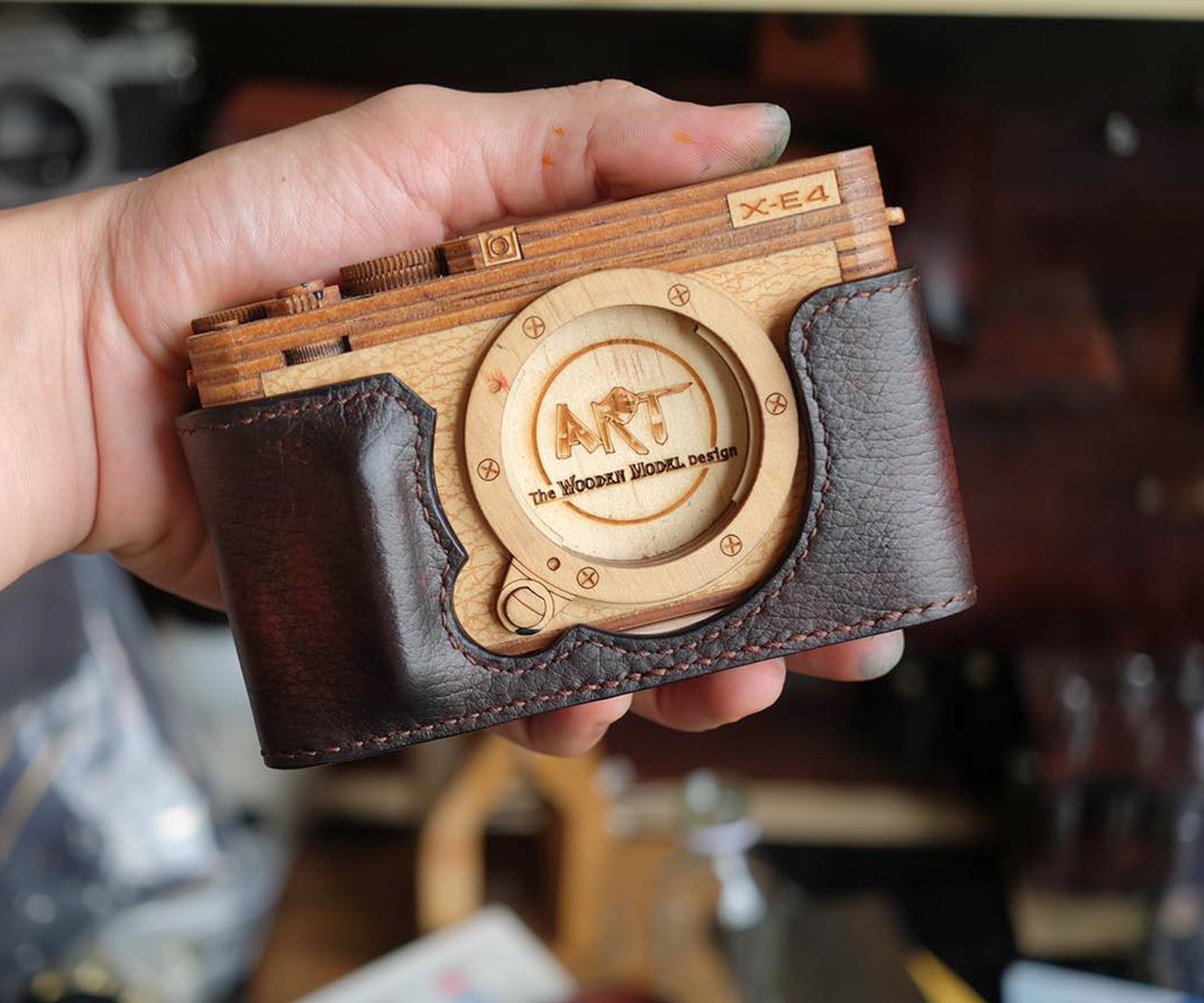 Handmade Leather Camera Case: Fujifilm X-E4 Mars Design - Etsy