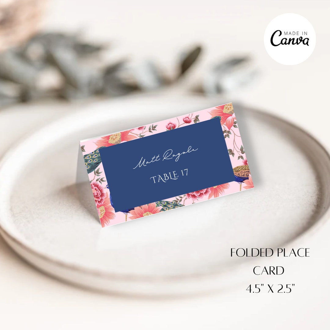 Wedding Place Card Template, Editable ,printable, Instant Download ...