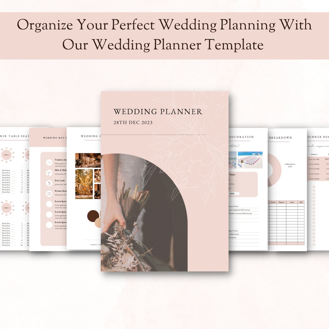 Wedding Planner Organizer Printable, Printable Wedding Planner Kit ...