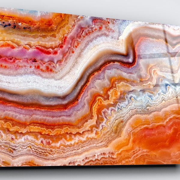 Orange Geode Art Print - Etsy