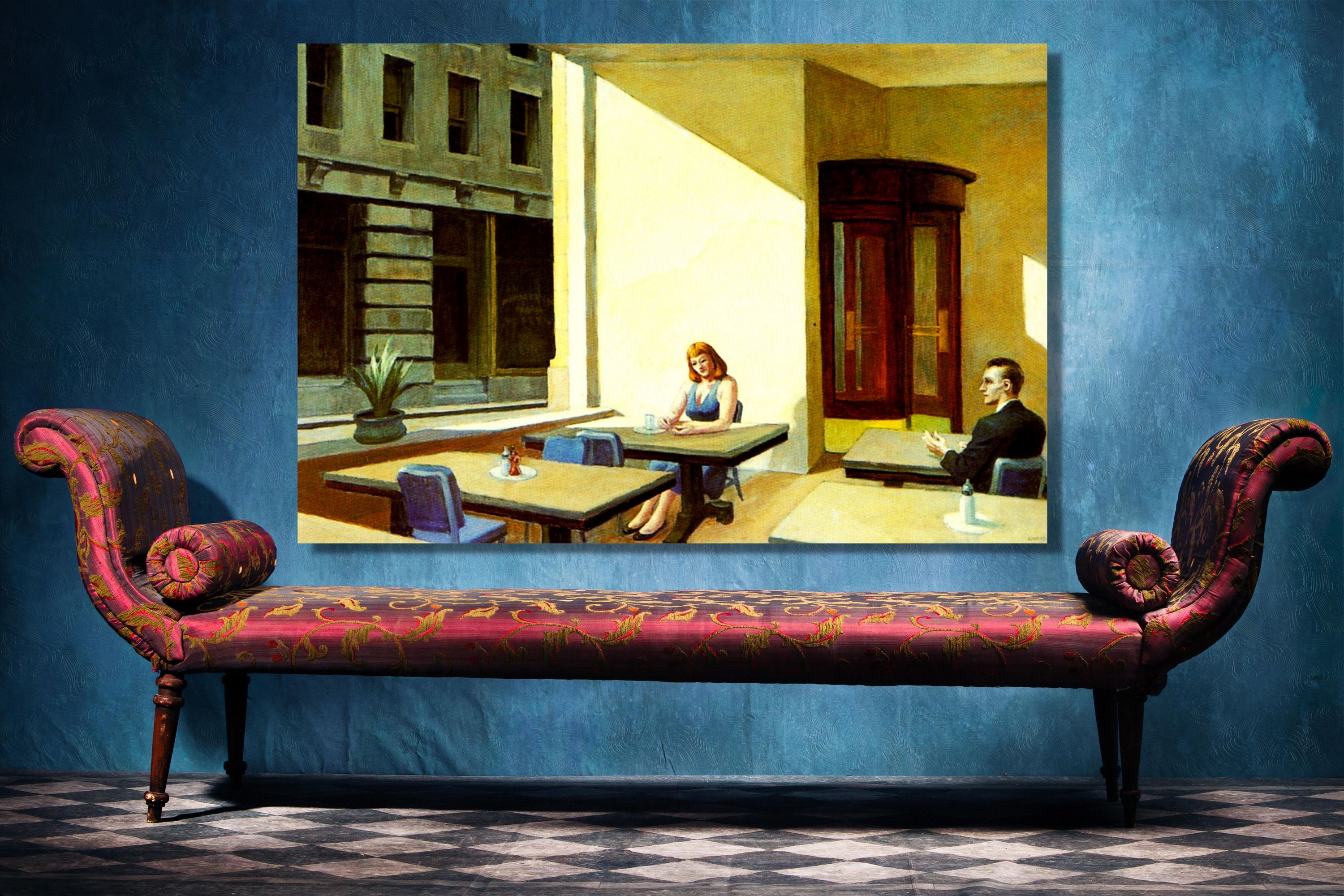 Edward Hopper Sunlight in A Cafeteria Canvas Wall Art - Etsy